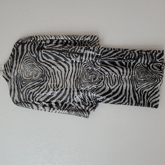 Basix Ii | Dresses | Basix Ii Zebra Sequin Silk Dress Jacket | Poshmark